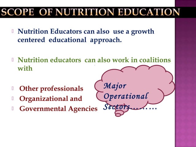 NUTRITION EDUCATION | PPT
