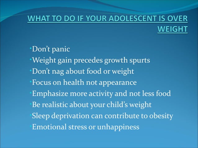 NUTRITION FOR ADOLESCENTS | PPT | Nutrition | Healthy Living