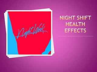 nutrition for night shift workers | PPTX