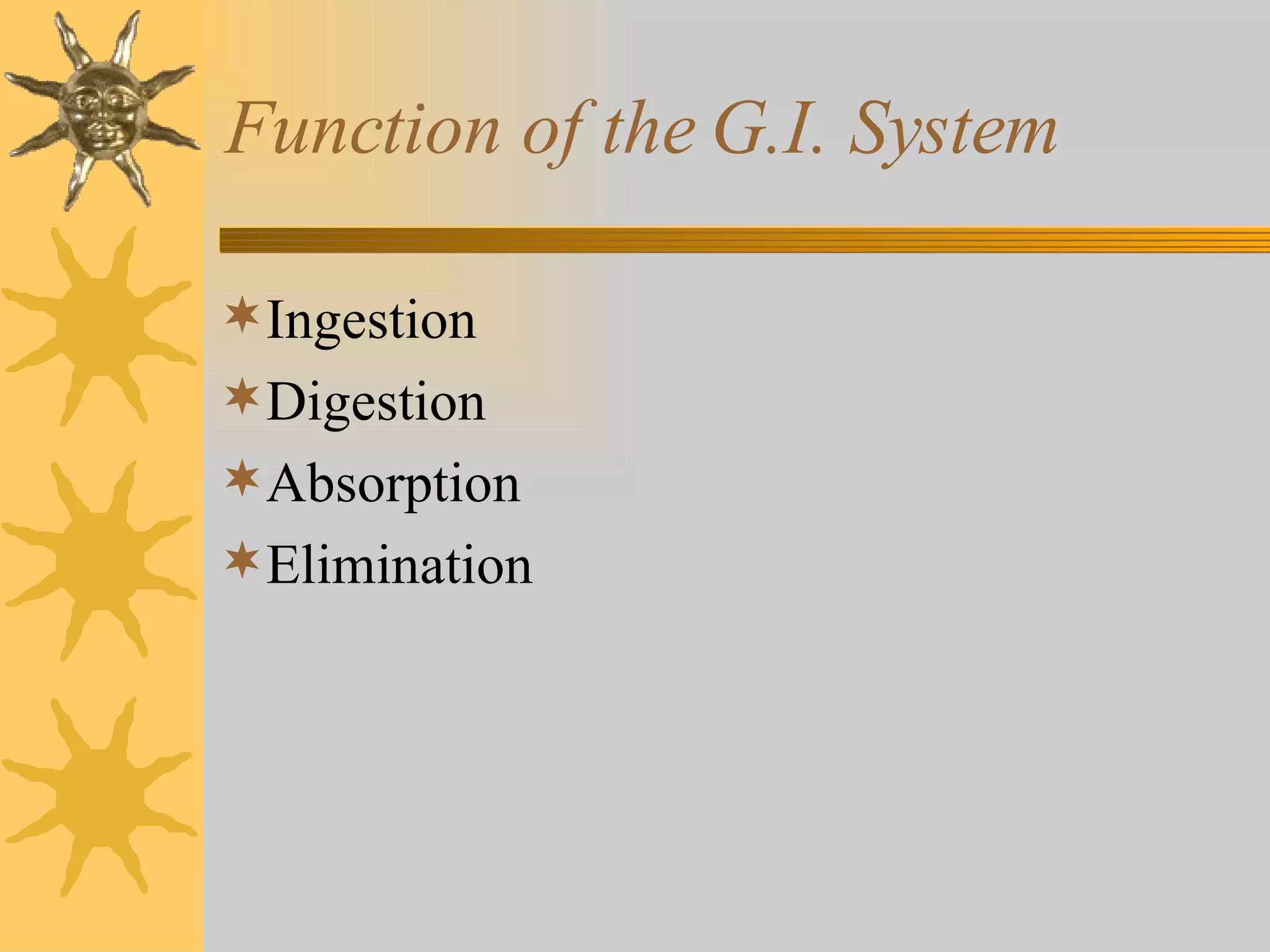 Nutrition: Gastrointestinal System | PPT