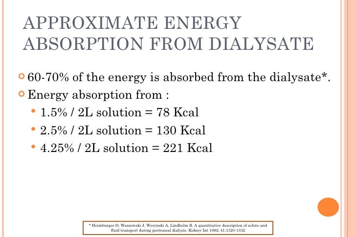 Nutrition in Peritoneal Dialysis