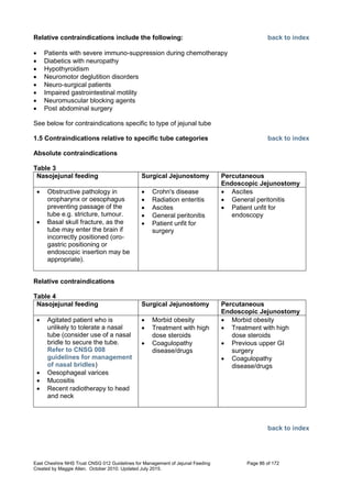 Nutrition management of enteral feeding - guidelines and procedures ...