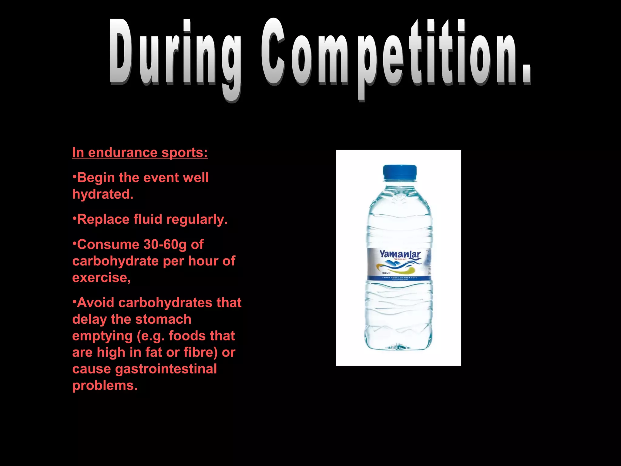 Nutrition - Pre, During and Post Performance - By Emilie | PPT