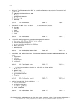 Nutrition Through the Life Cycle 5th Edition Brown Test Bank | PDF