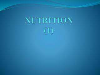 Introduction to nutrition | PPT