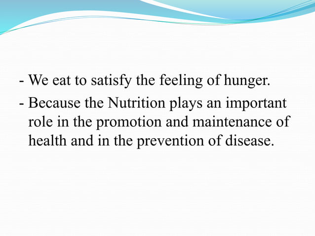Introduction to nutrition | PPT