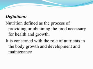 Introduction to nutrition | PPTX