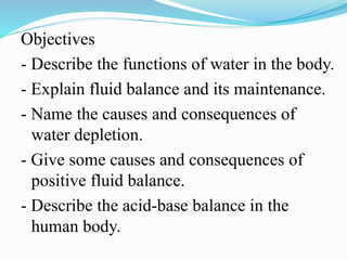 Nutrition course (water) | PPTX