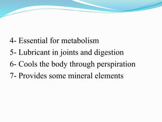 Nutrition course (water) | PPTX
