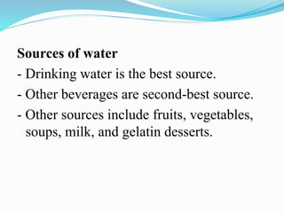 Nutrition course (water) | PPTX