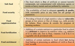 Nutrition and food constituents | PPT