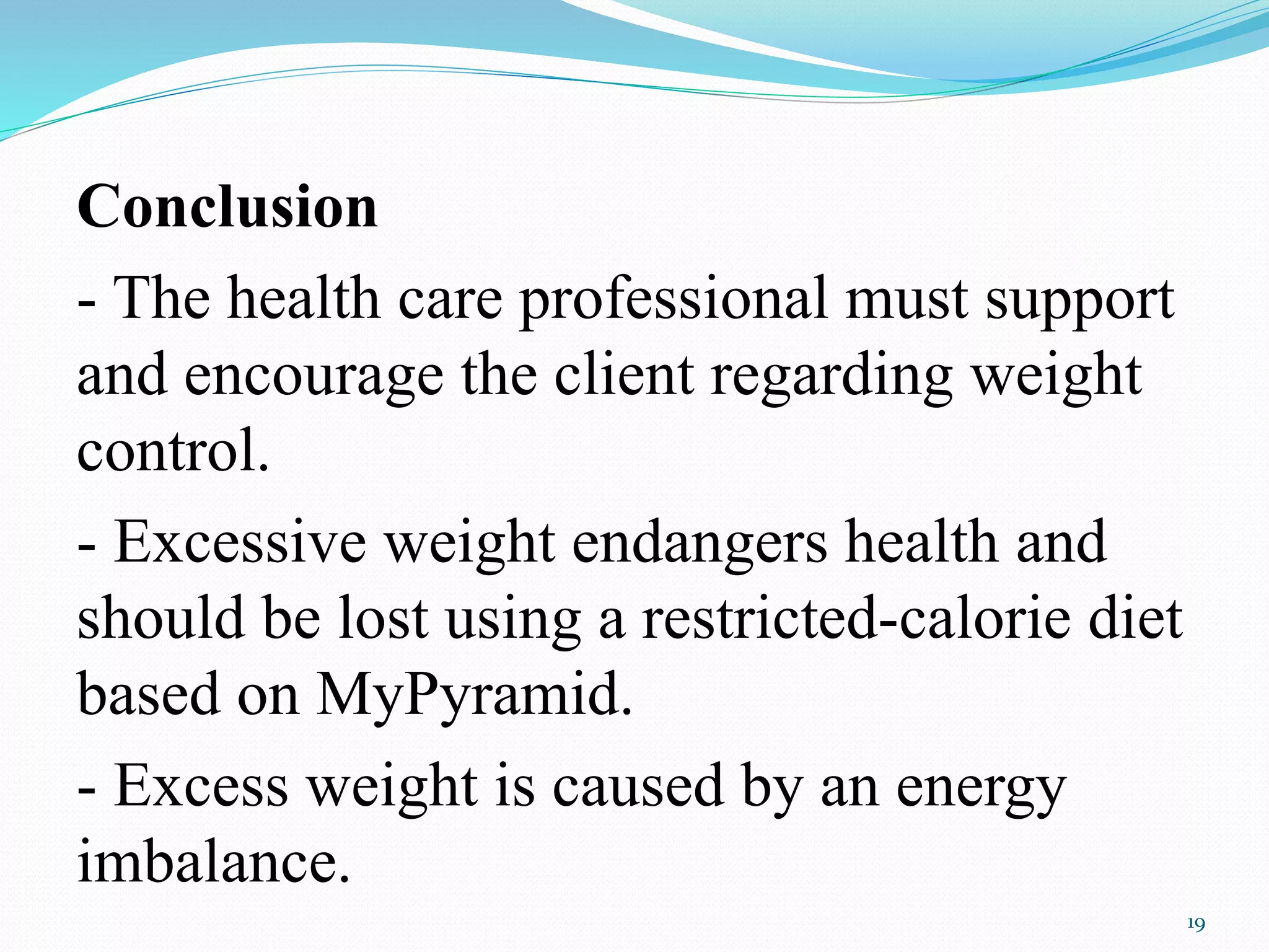 Diet and weight control | PPTX