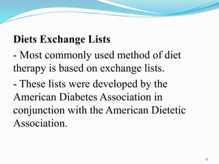 Diet and diabetes mellitus | PPTX