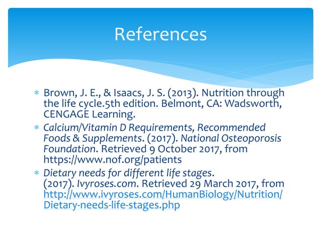 Nutrition Across the Life Cycle Presentation | PPTX | Nutrition ...