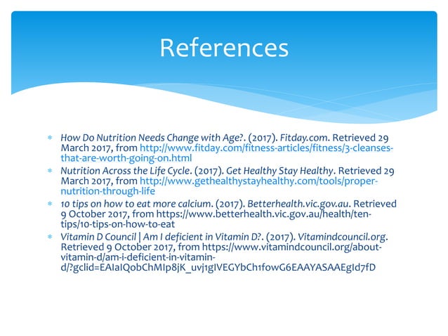 Nutrition Across the Life Cycle Presentation | PPTX | Nutrition ...
