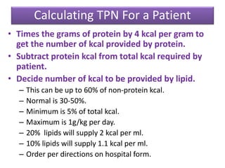 Nutritional-Support-for peri Operative patients & TPN | PPT