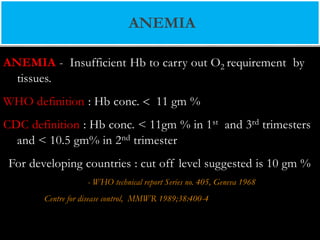 Nutritional anemia -Dr JP Singh, Dept, of community medicine, SRMS IMS ...