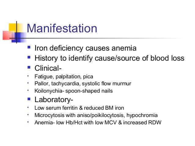 Nutritional anemia
