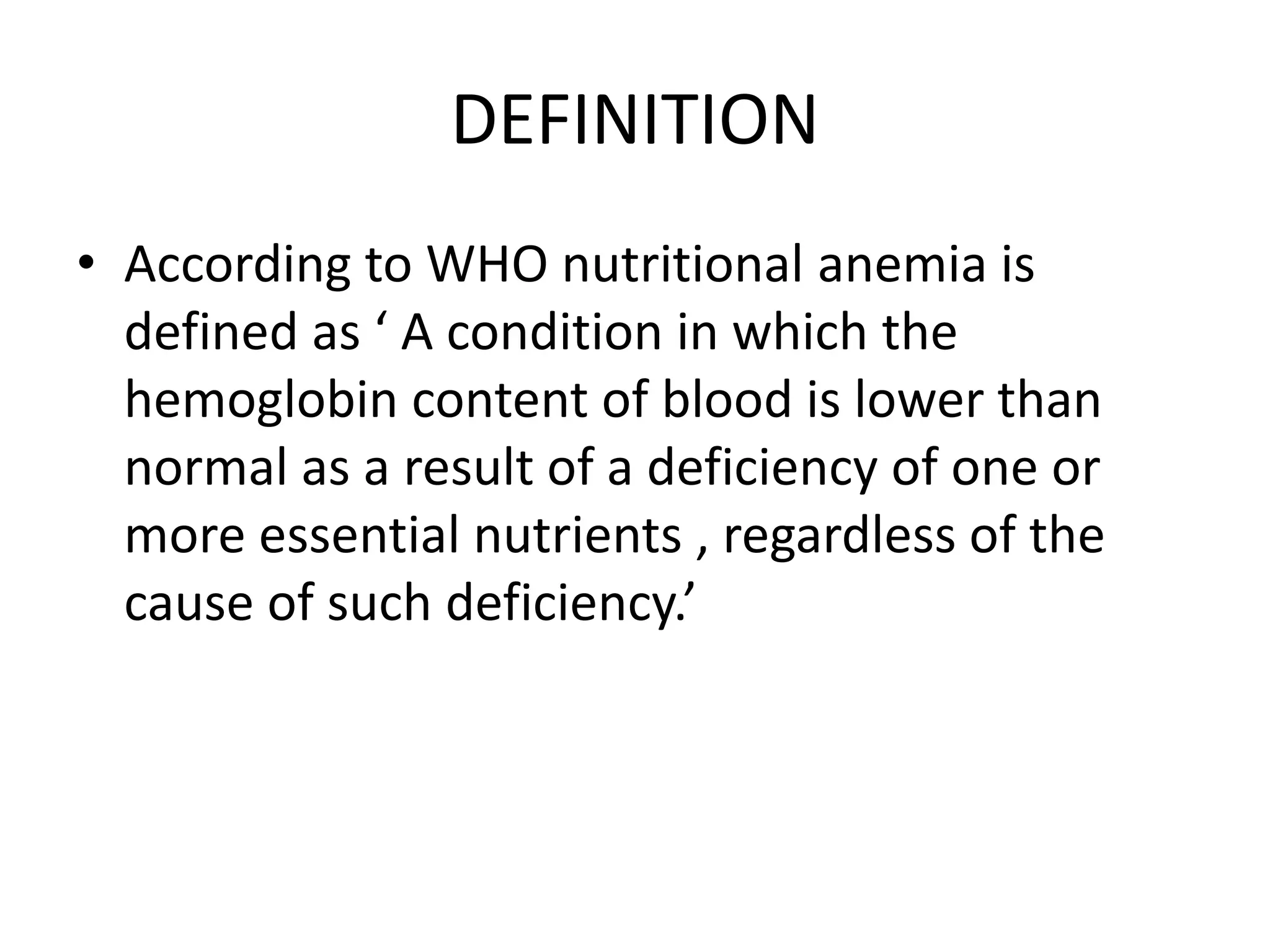 Nutritional anemia | PPTX