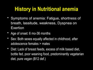Nutritional Anemias and treatment in children | PPTX