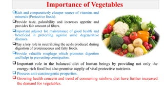 Nutritional, antioxidant and medicinal value of vegetables, Neha Sharma ...