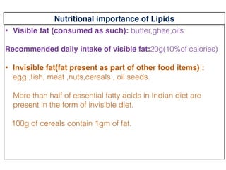 Nutritional aspects of lipids | PDF