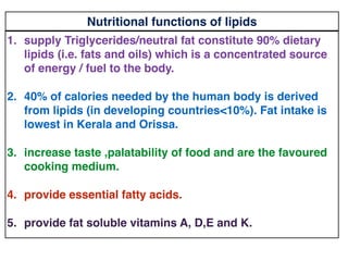 Nutritional aspects of lipids | PDF