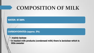 Nutritional aspects of milk & milk products | PPTX