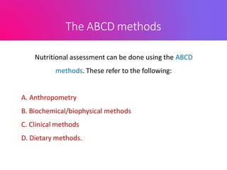 nutritional assessment and ABCD ASSESSMENTppt | PPTX | Children\'s ...