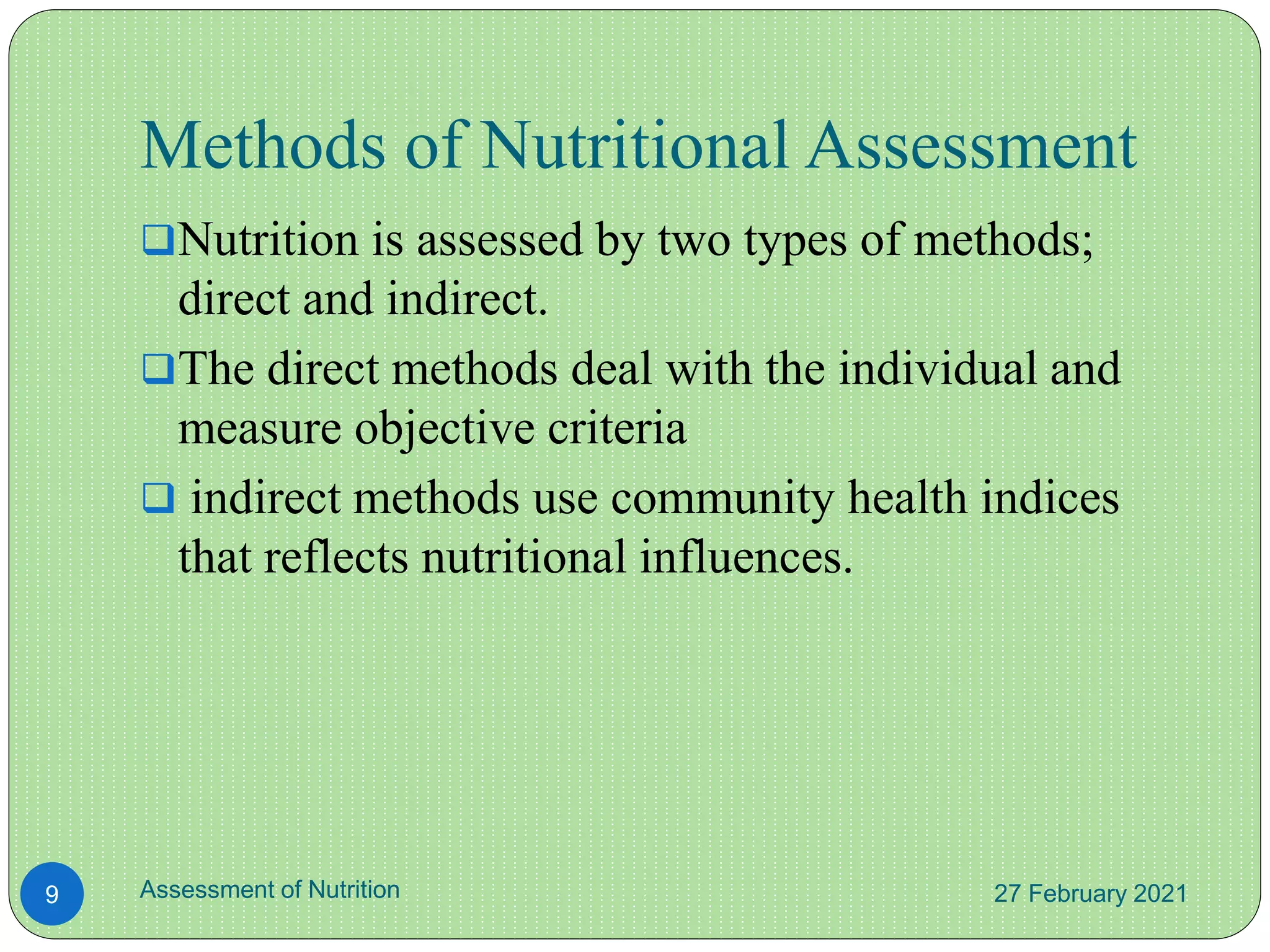 Nutritional assessment | PPTX
