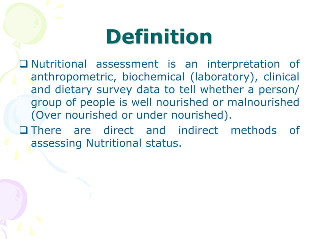 Nutritional Assessment METHOD POWER POINT.ppt | Nutrition | Healthy Living