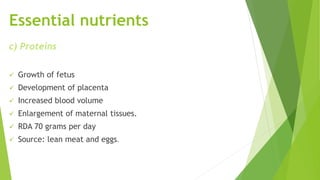 Nutritional assessment and diet during pregnancy | PPTX