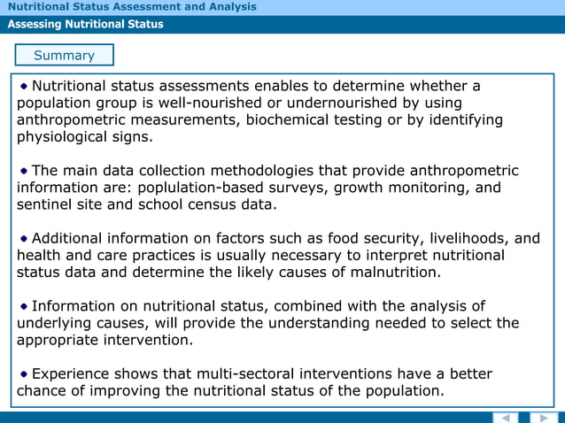 Nutritional assessment of community | PPT