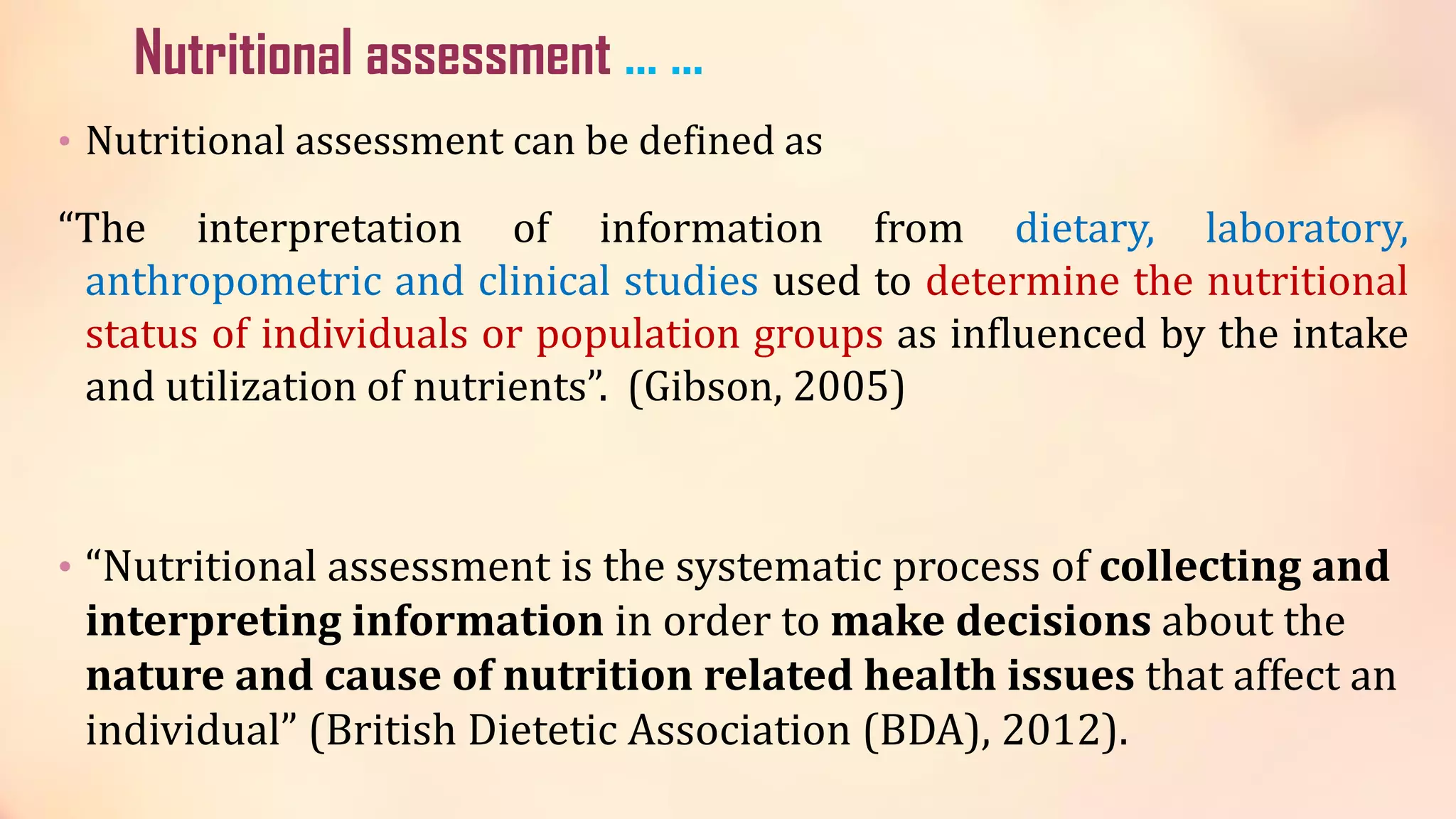Nutritional assessment PowerPoint, BY SAJIB REZA | PDF