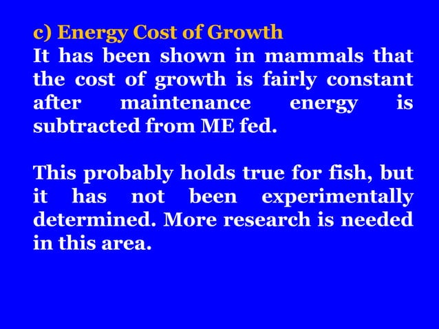 Nutritional bioenergetics in fish | PPTX | Chemistry | Science