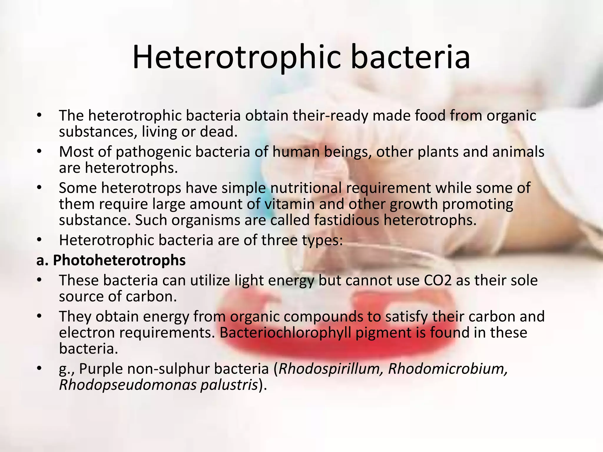 Nutritional classification of bacteria | PPTX