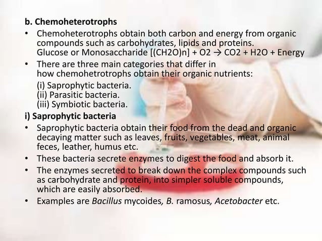 Nutritional classification of bacteria | PPTX | Chemistry | Science
