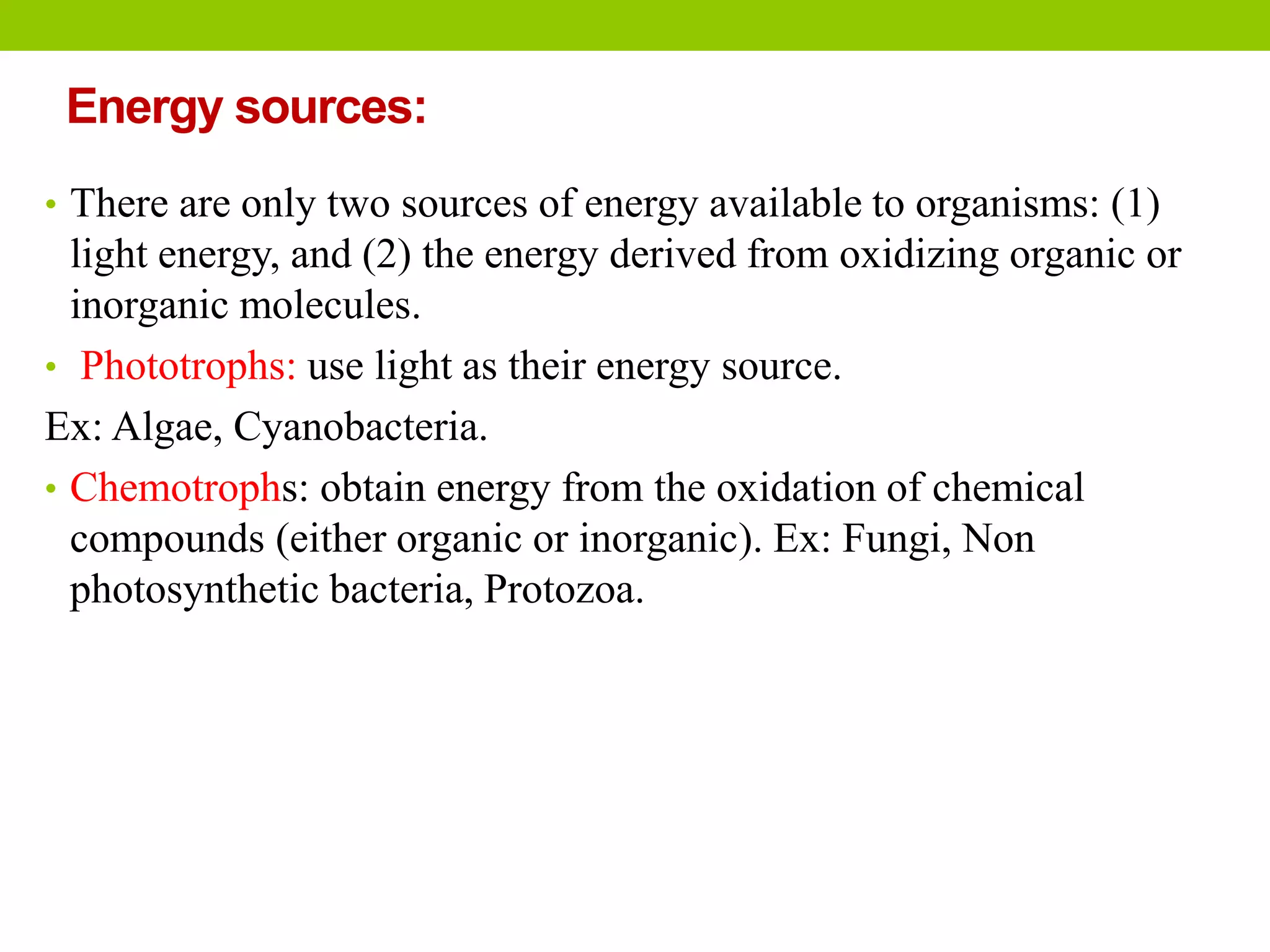 Nutritional classification of bacteria | PPTX