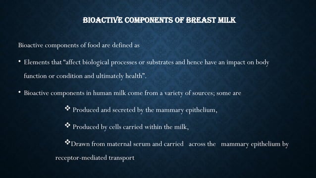 NUTRITIONAL COMPOSITION OF BREAST MILK.pptx | Endocrine and Metabolic ...