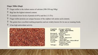 Nutritional Composition and health benefits of Millets.pptx