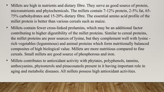 Nutritional Composition and health benefits of Millets.pptx
