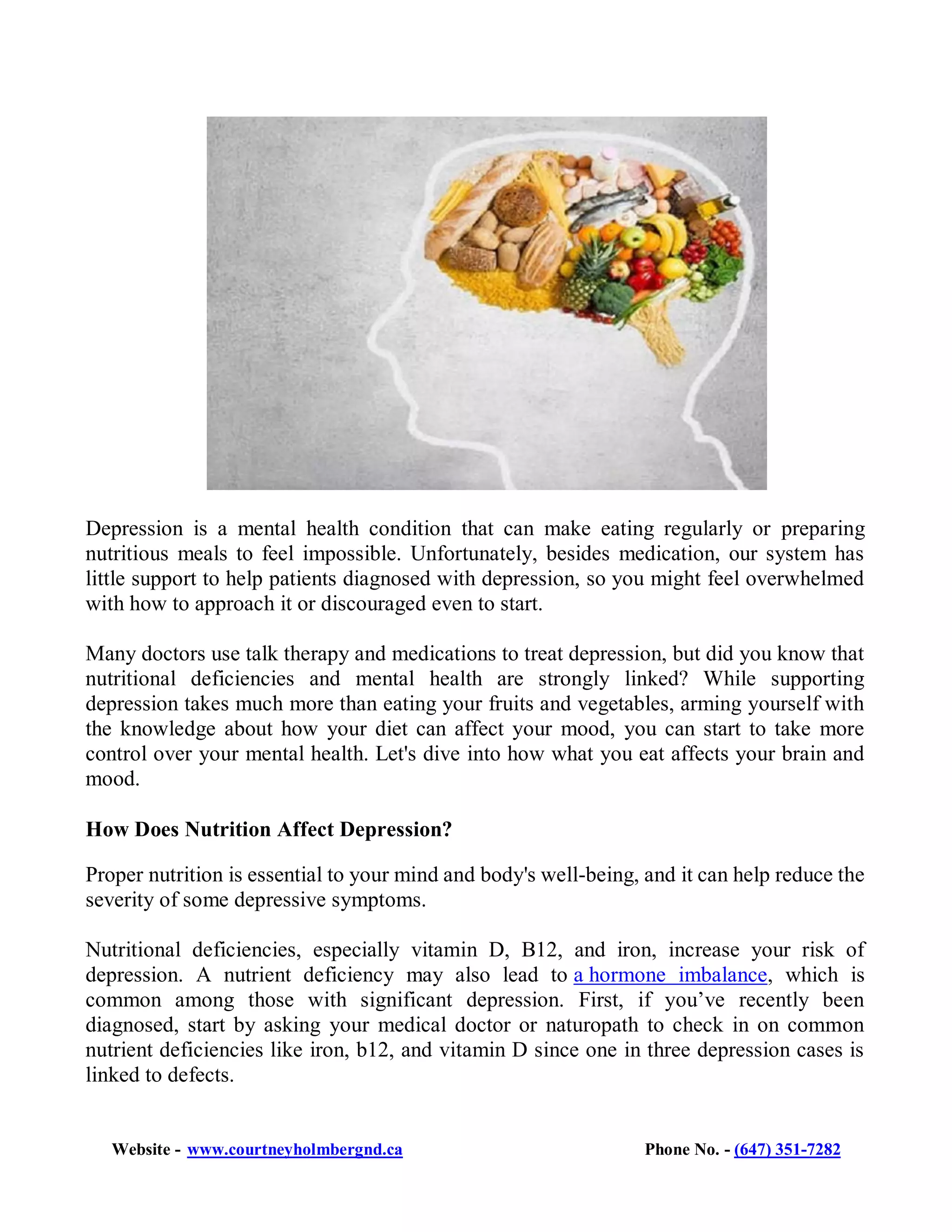 Nutritional Deficiencies & Mental Health | PDF