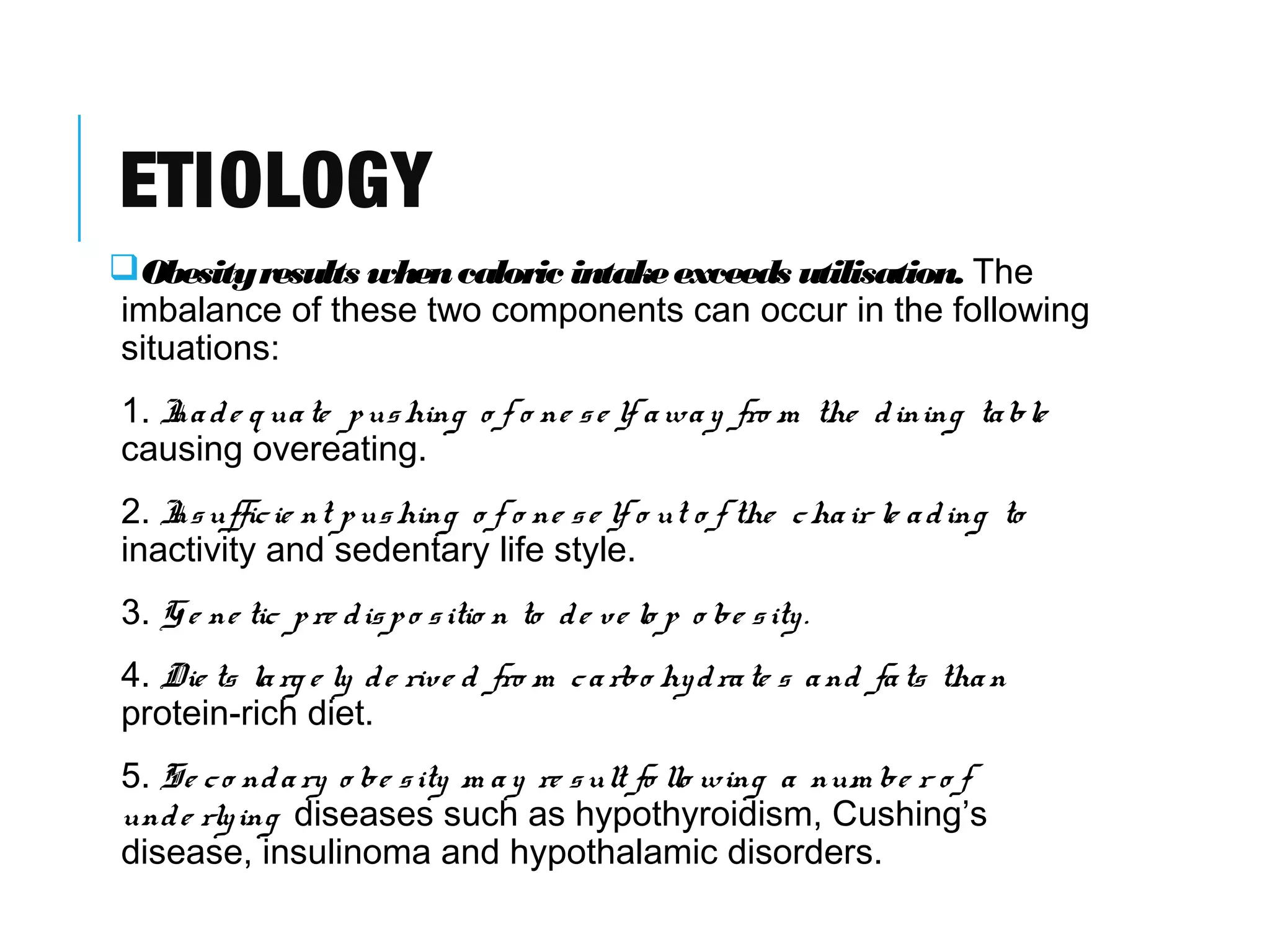 Nutritional diseases (Obesity and starvation) | PPT