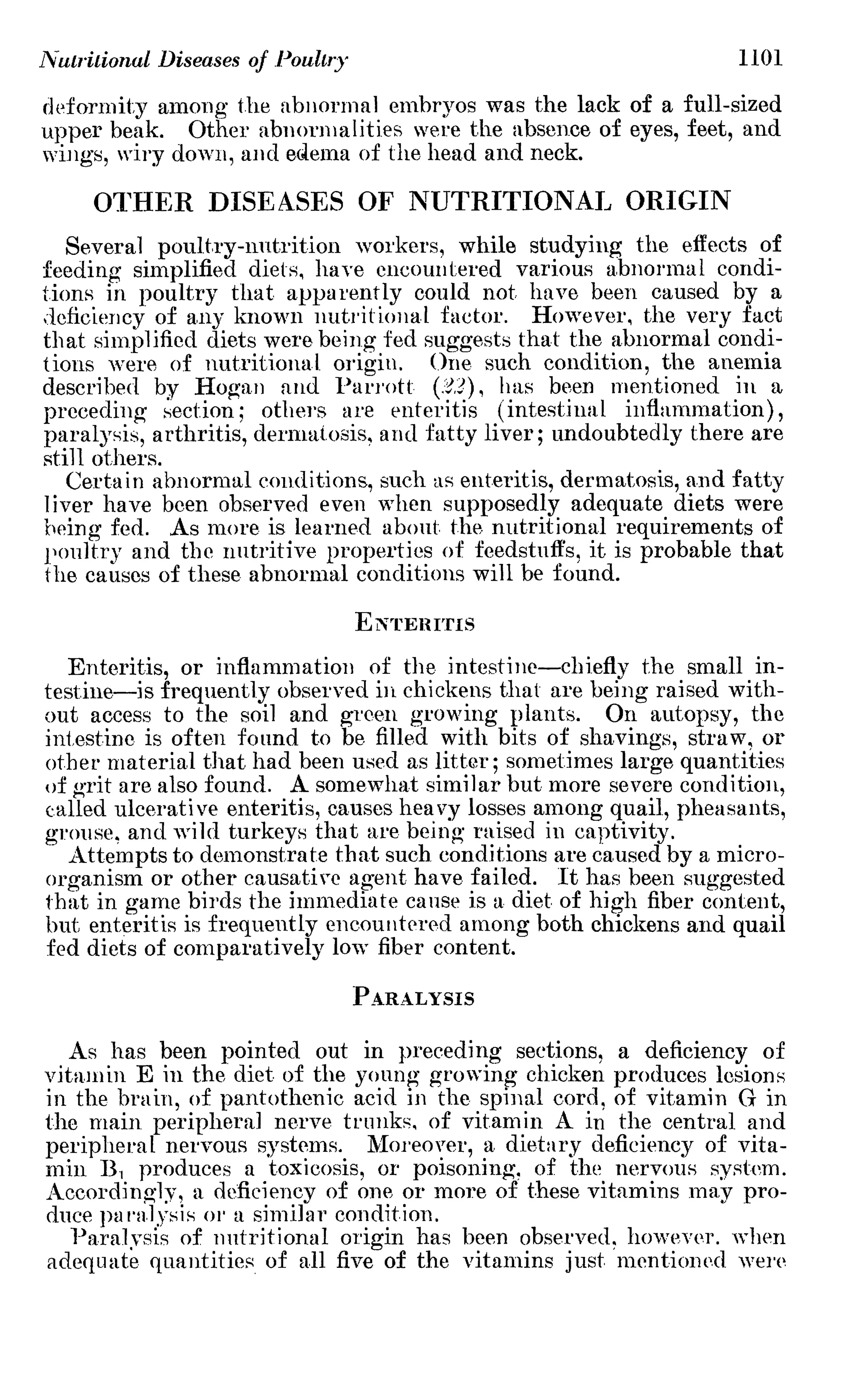 Nutritional diseases of poultry | PDF