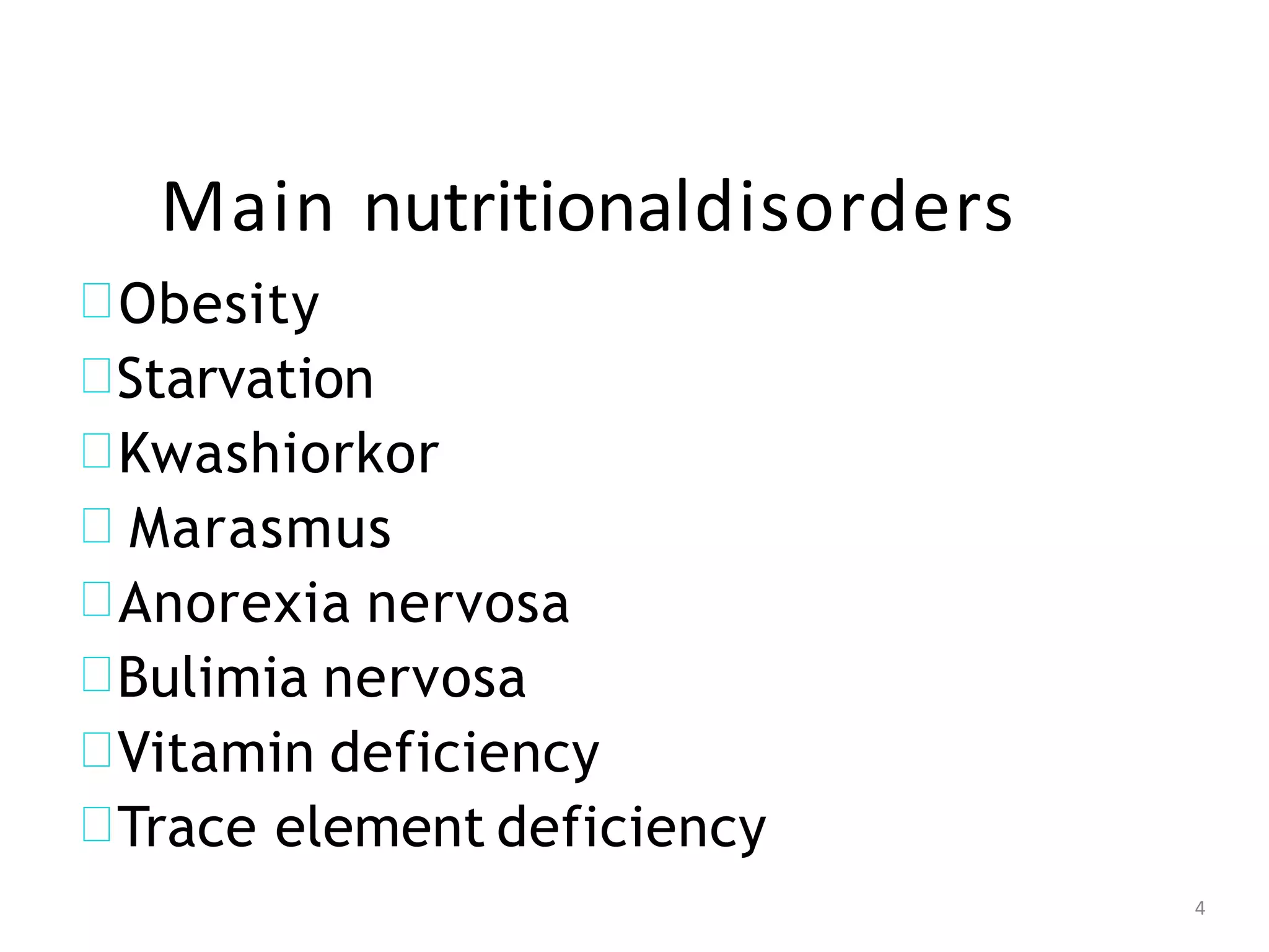 Nutritional disorders | PPT