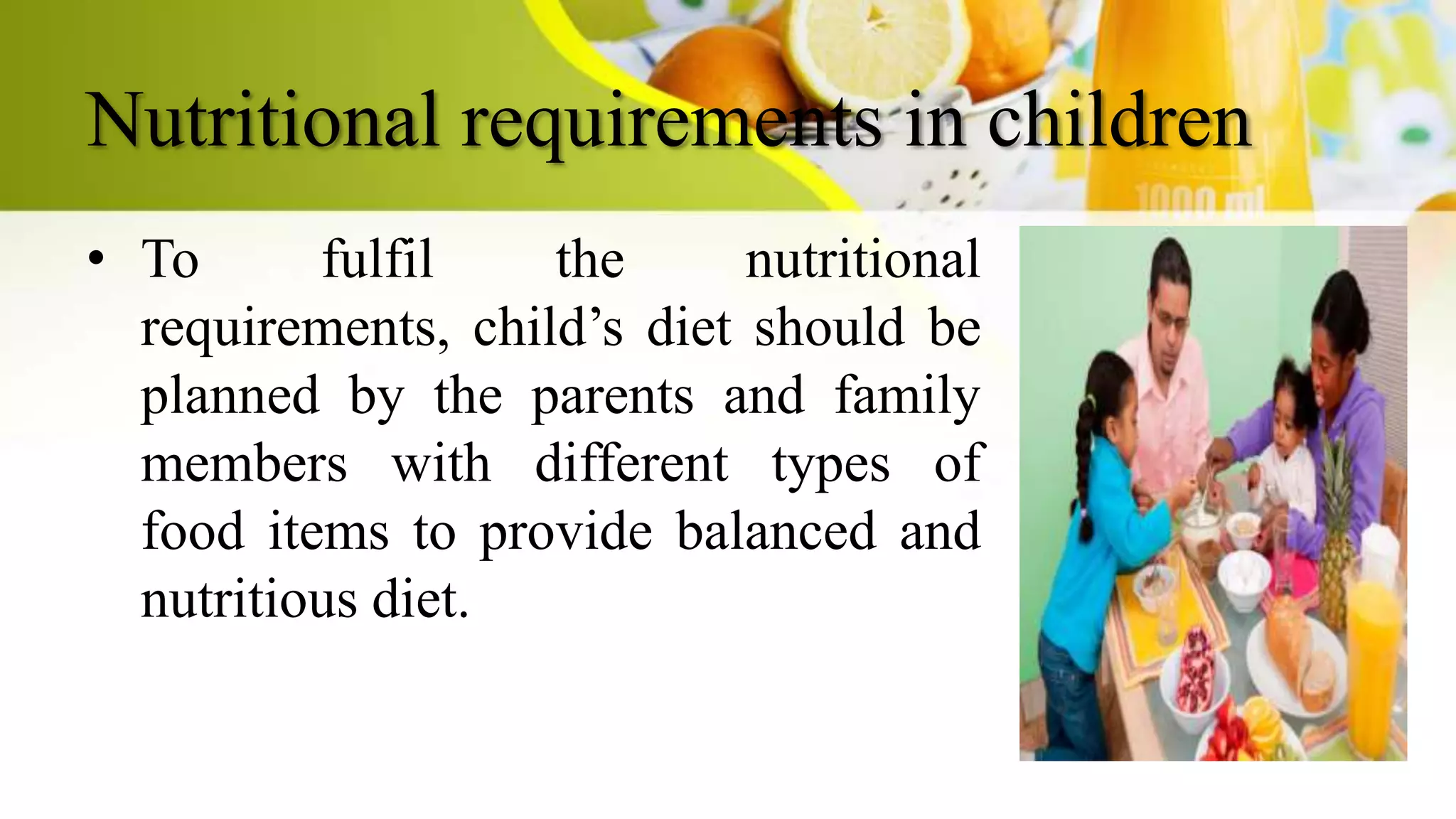 Nutritional education and health education in Pediatric | PPTX