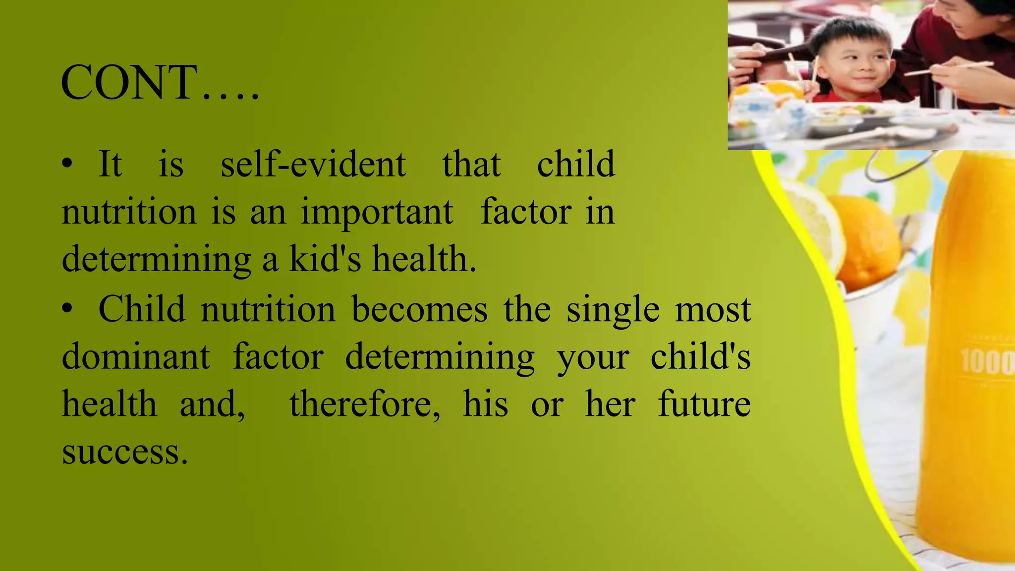 Nutritional education and health education in Pediatric | PPTX