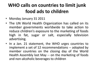 Nutritional facts about junk foods | PPT