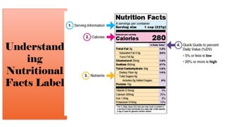 NUTRITIONAL FOOD LABEL AND BALANCED DIET .pptx