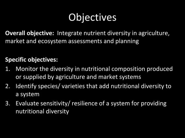 Nutritional functional diversity, Roseline Remans | PPT